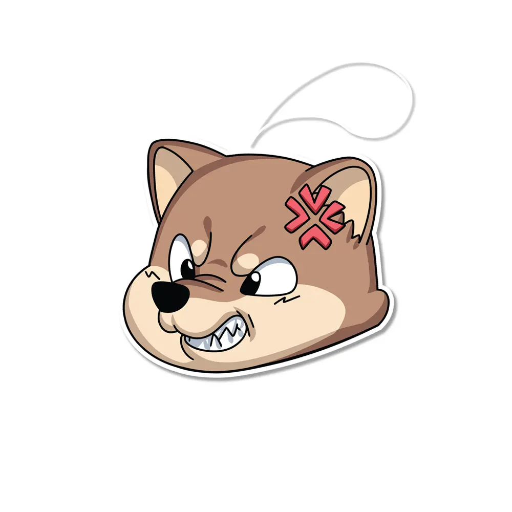 Angry Shibe Air Freshener – Ikigai Garage